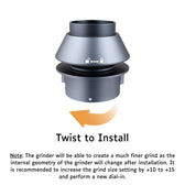 Aluminium Single Dose Blower Hopper for Breville Machine, Low Retentio ...